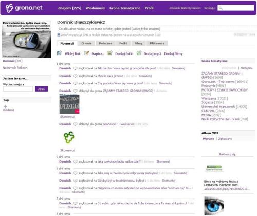 Był kiedyś taki serwis, nazywał się Grono.net. Pojawił się w tym samym ...