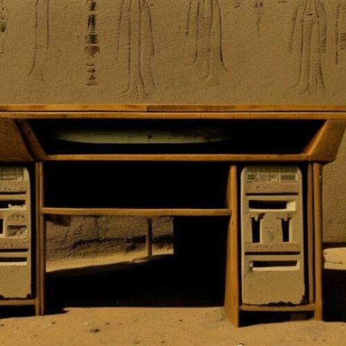 Ruiny staroegipskiego biurka komputerowego >ruins of ancient egyptian ...