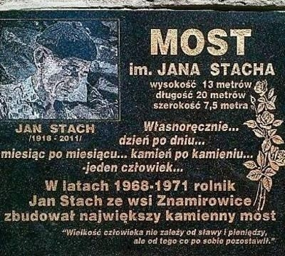 Most Stacha - kamienna budowla wzniesiona przez gospodarza Jana Stacha ...