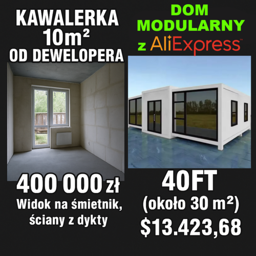 :building_construction: Deweloper w Polsce: „10 m² za 400 000 zł. Ściany z dykty widok z okna na ...